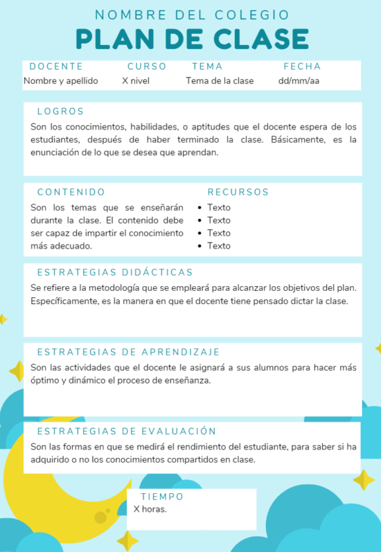 Cómo planificar una sesión de clase + plantilla de aplicación – El Profe Virtual