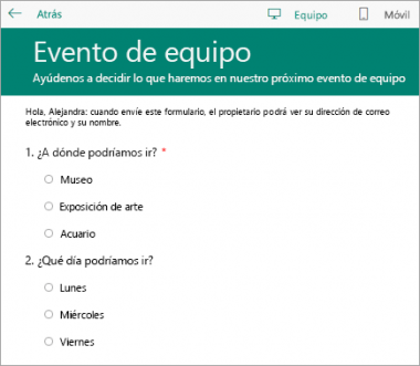 Cómo crear un formulario con Microsoft Forms con preguntas que se califiquen automáticamente - 2026