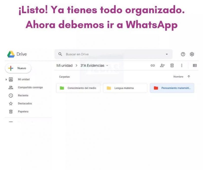 Cómo almacenar tareas o archivos de WhatSapp a Google Drive