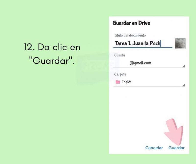 Cómo almacenar tareas o archivos de WhatSapp a Google Drive