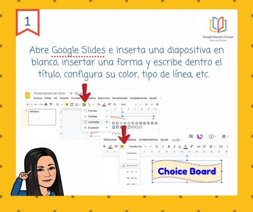 Cómo hacer un "choice boards" o "tableros de opciones" en Google Slides ...