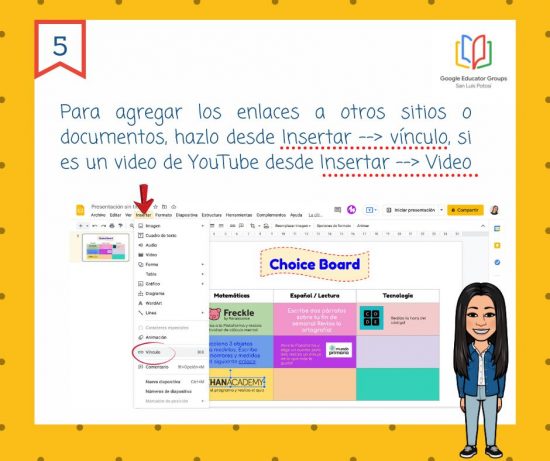 Cómo hacer un "choice boards" o "tableros de opciones" en Google Slides ...
