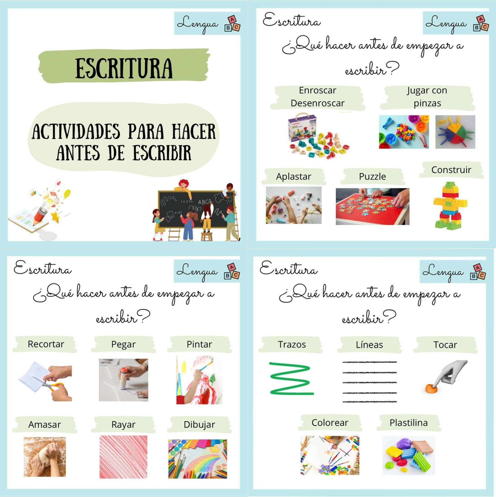 Actividades previas a la escritura para niños - 2026